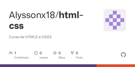 github alyssonx18 html css curso de html5 e css3