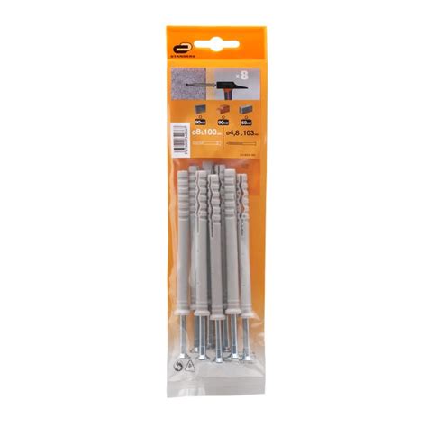 8 Chevilles à Frapper Brique Béton Parpaing Standers Diam8 X L