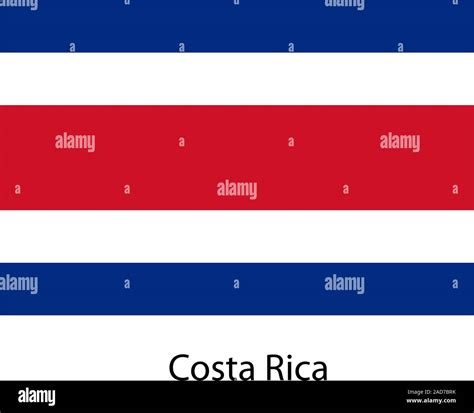 Flag Of The Country Costa Rica Vector Illustration Exact Colors Stock
