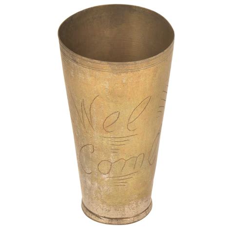 Welcome Engraved Punjabi Lassi Serving Glass