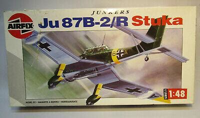 Vintage Airfix 148 Scale Junkers Stuka Model Airplane Kit Un Built