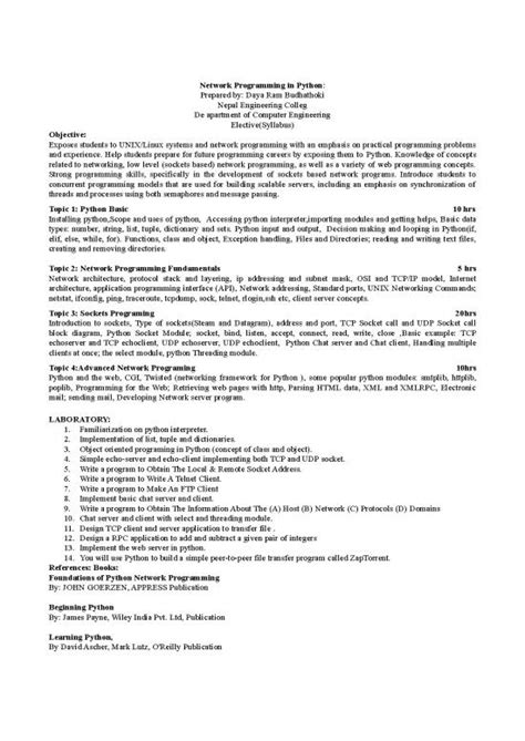 Basic Programming Concepts Pdf 192302 Network Programming Syllabus