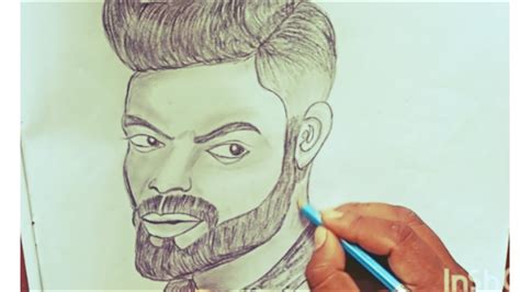 How To Draw Virat Kohlistep By Step Youtube