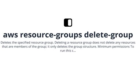 Aws Resource Groups Delete Group Fig