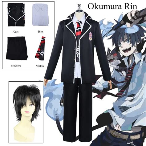 Anime Ao No Exorcist Cosplay Blue Exorcist Rin Okumura Cosplay Costume