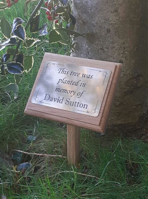 Dedication Memorial Tree Marker Engraved Memorial Cemetery Plaque Grave Plaque Artofit