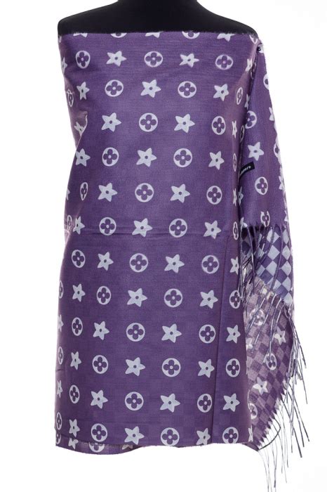 Cadou 8 Martie Esarfa Casmir Dubla Fata Cu Model Gen Louis Vuitton Mov