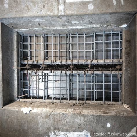 Misaligned Rebar In Concrete Formwork Stable Diffusion Online