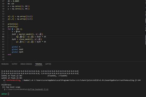 Uniformscaling Array Problem Vs Code Julia Programming Language