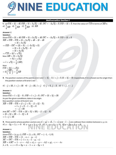 Srn Jr 016 Jee Advance Maths Test Results And Solutions Pdf