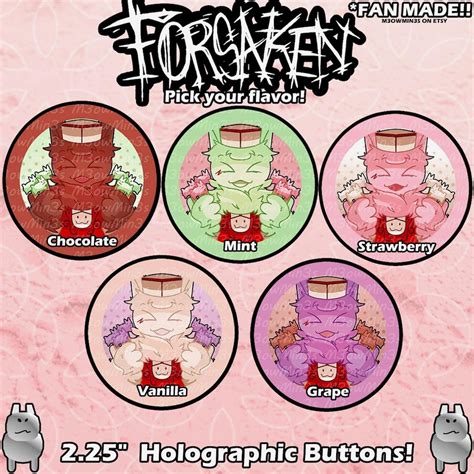 Forsaken Parlor Gubby Elliot Holographic Pins Etsy Australia