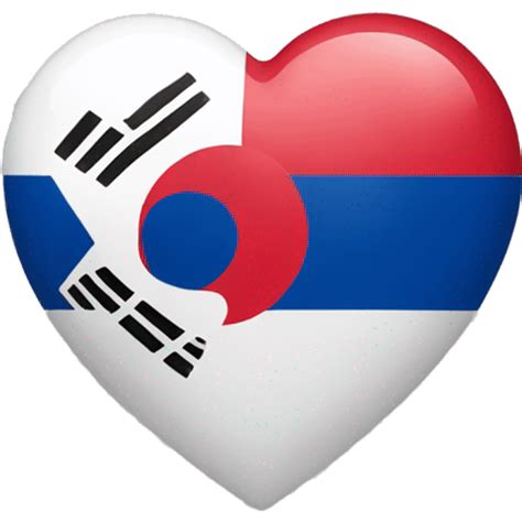 Heart With Korea Flag Emoji Ai Emoji Generator