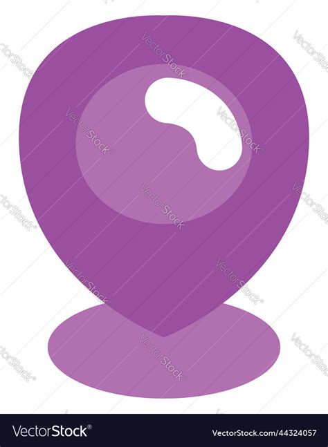 Purple Location Pin On A White Background Vector Image