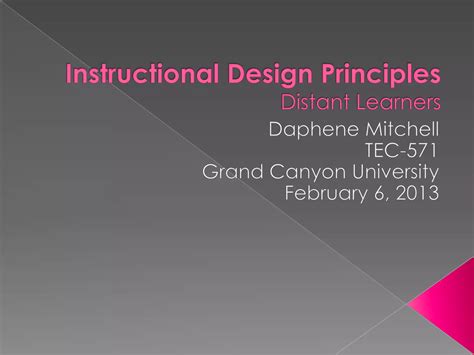 Instructional Design Principles Ppt