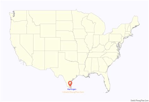 Map Of Harlingen City Texas Thong Thai Real