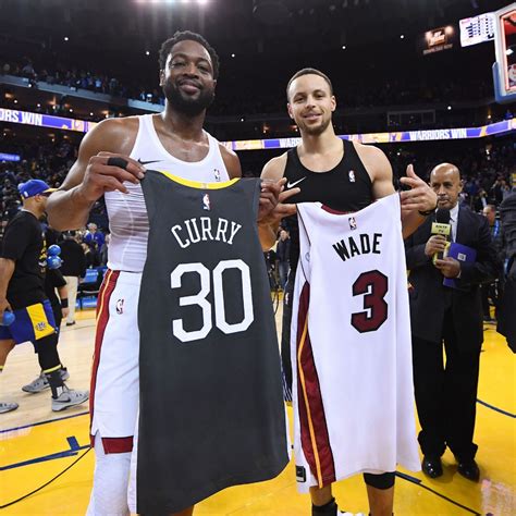 Steph Curry Prods Dwyane Wade Are You Sure You Dont Have A Couple More Years Left Espn
