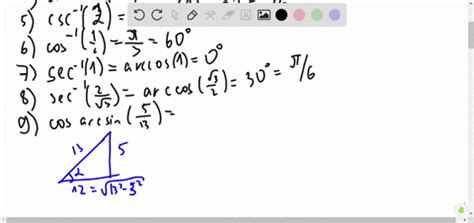 Shown Below Is A Table With Values Of Cosecant And Secant OFF
