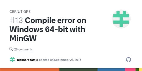 compile error on windows 64 bit with mingw · issue 13 · cern tigre