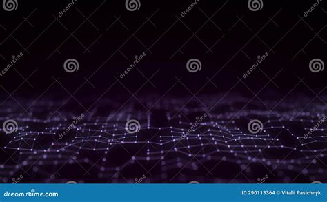 3d Digital Dynamic Wave Flow Digital Structure Secure Cybersecurity Data Connection Cyber