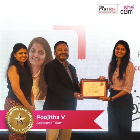 poojitha v on linkedin newstreetserviceexcellenceawards 14 comments