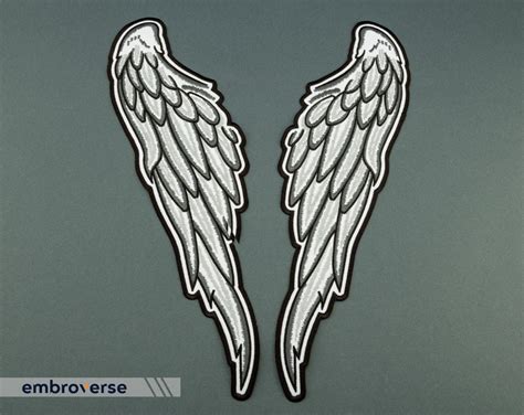 White Angel Wings Back Patch Halloween Accessory For Costume Etsy