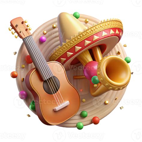 Wonderful Classic Mexican Mariachi Band Instruments Isolated Element High Resolution 60777527 Png