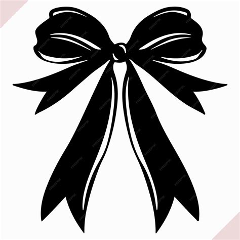Bow Ribbon Black Silhouette Bow Vector Decorative Ribbon Bows For Hair