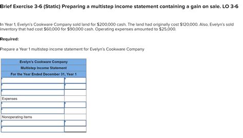 Solved Brief Exercise 3 6 Static ﻿preparing A Multistep