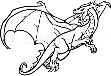 How To Draw A Flying Dragon Dragon In Flight By Dawn