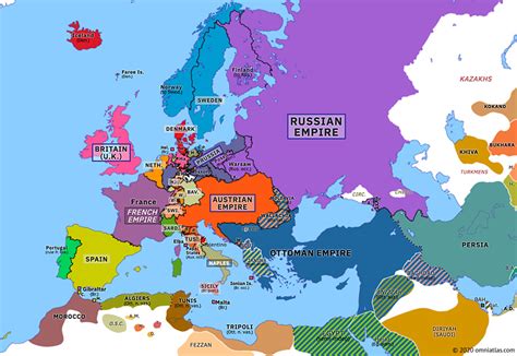 Congress Poland Historical Atlas Of Europe 3 May 1815 Omniatlas