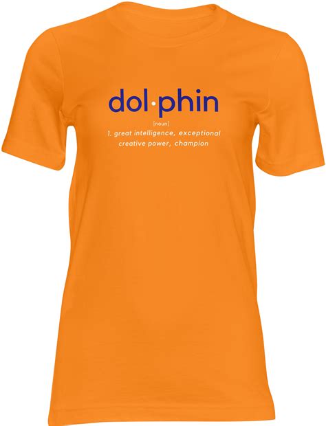 Dolphin Definition Orange Dolphin Depot Apparel