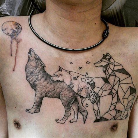 月 と オオカミ。 ジオメック タトゥー Miyoの気ままtattooブログ