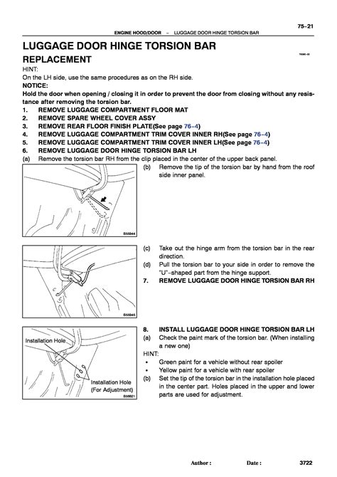 Qanda Toyota Camry Trunk Lid Tension Rods Loosed Solutions And Parts