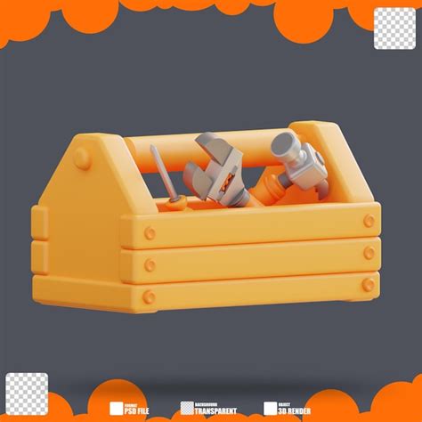 Premium Psd 3d Illustration Tools Box 2