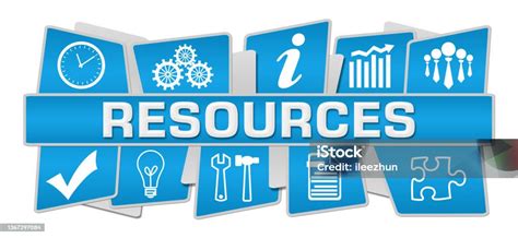 Resources Blue Up Down Symbols Stock Illustration Download Image Now