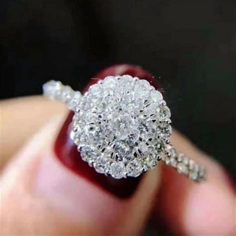3ct Round Cut Simulated Diamond Womens Engagement T Ring 14k White