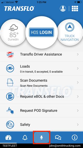 Transflo Mobile Plus App Basics