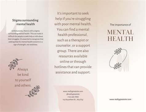 Free Mental Health Brochure Templates To Edit And Print Canva