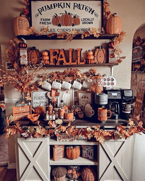 Kitchen Coffee Fall Autumn Decor Coffee Bar Fall Decor Ideas Autumn