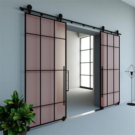 Modern Sliding Glass Door In The Room Premium Photo