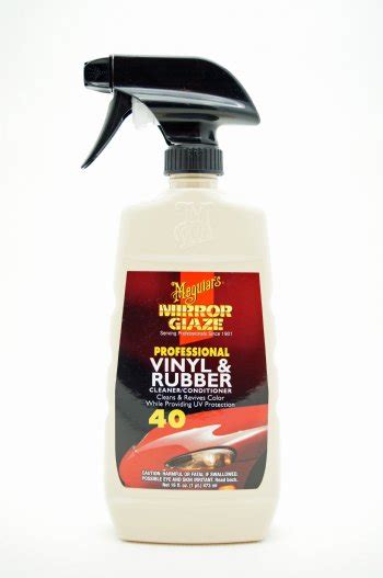Meguiars M40 Mirror Glaze Vinyl And Rubber Cleanerconditioner 16 Oz