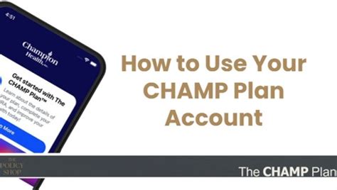 How To Use Your Champ Plan Account Unlock Your Benefits The Policy Shop