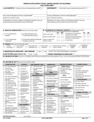Form Cm 010 Download Fillable Pdf Or Fill Online Civil Case Cover Sheet