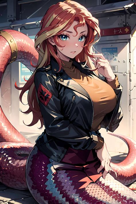 [ai Art] Lamia Sunset Friendship Is Magic By The Sanctuaire On Deviantart
