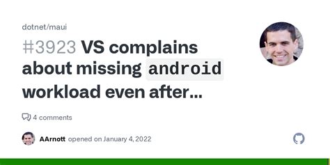 Vs Complains About Missing `android` Workload Even After Resolving It At The Command Line
