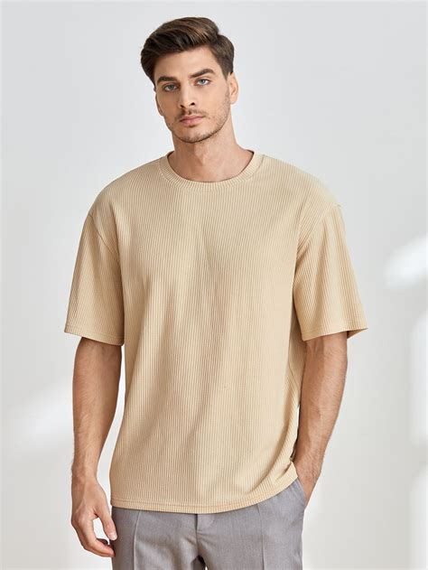 Men Solid Round Neck Tee New T Shirt Design Mens Tops Round Neck Tees