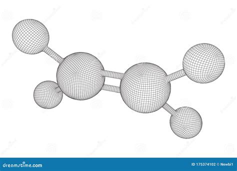 Ethylene Ethene Molecule Stock Vector Illustration Of Poly 175374102