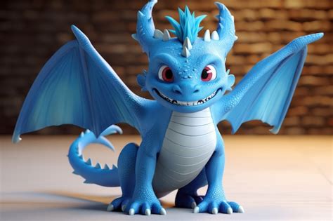 Free Photo Cute 3d Dragon