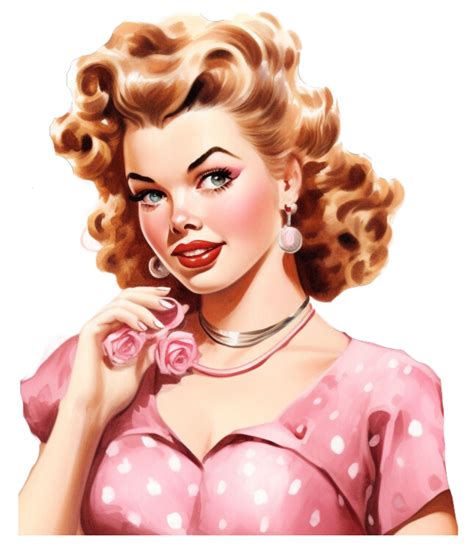 Cliparts From Anna Vintage Girls Винтажные девушки Png