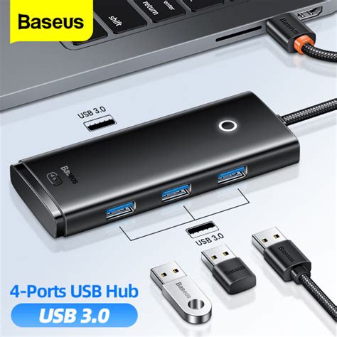 Baseus 5 In 1 Usb C Hub Usb To Type C Multi Adapter 4 Usb 3 0 Ports Type C Adapter For Laptop